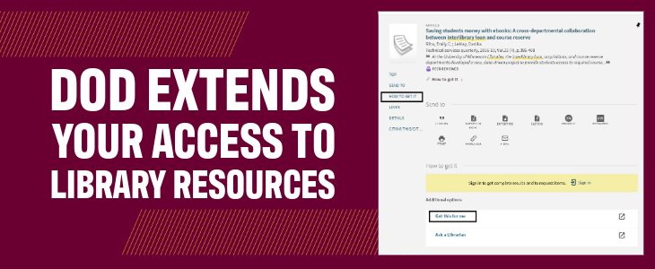 Documents on Demand extends your access to library resources