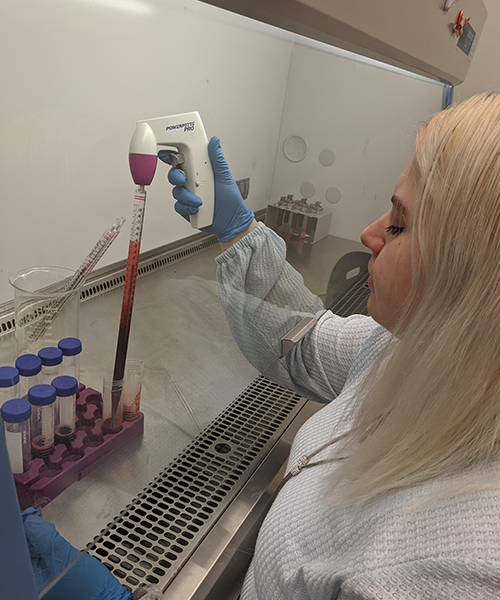 Grad student out for blood when studying coagulation process