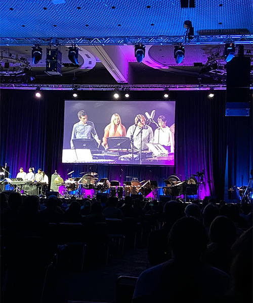 Percussion students perform on the global stage