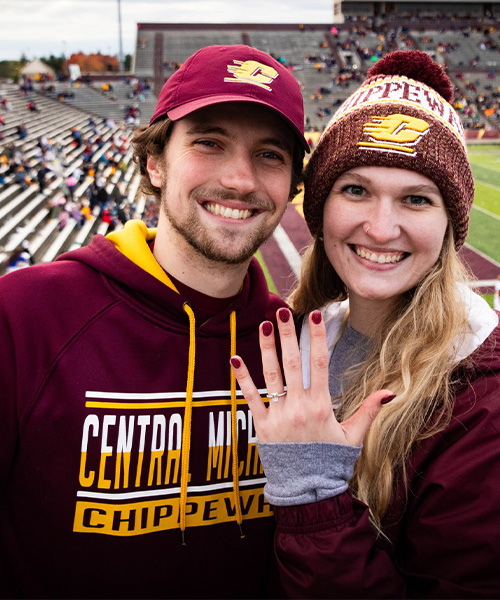 Surprise engagement unfolds during CMU Homecoming